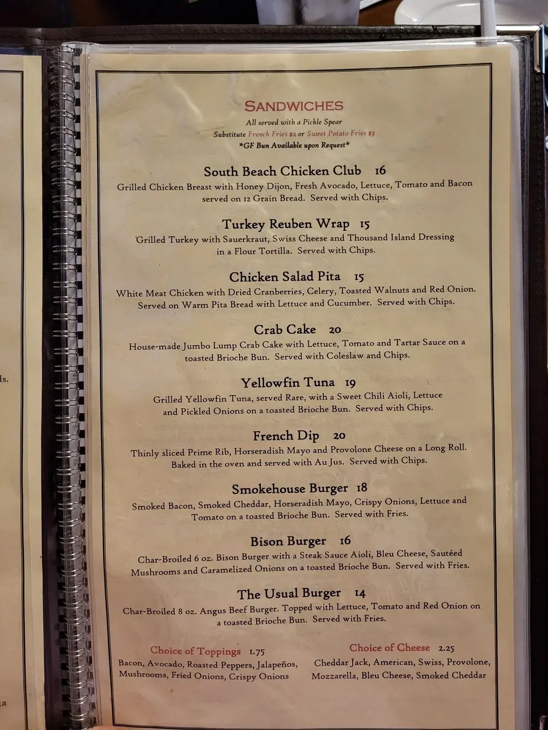 Plumsteadville Inn Menu - Updated November 2025