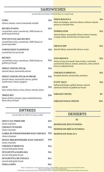 Main Street Grille Menu | Oberlin, OH | Checkle