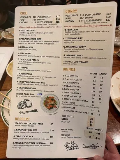 Beelicious Thai Cuisine Menu | La Pine, OR | Checkle