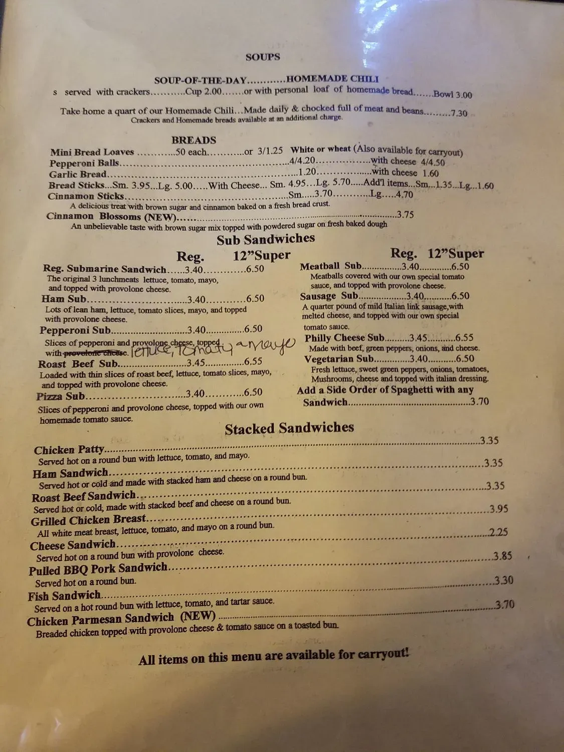 Covered Bridge Pizza Parlor Menu - Updated November 2025