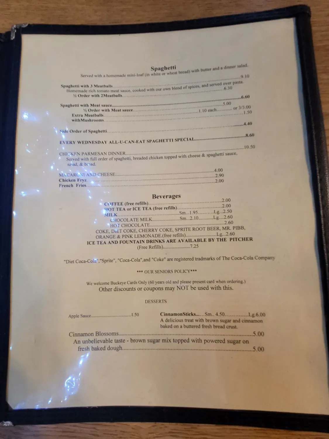 Covered Bridge Pizza Parlor Menu - Updated November 2025