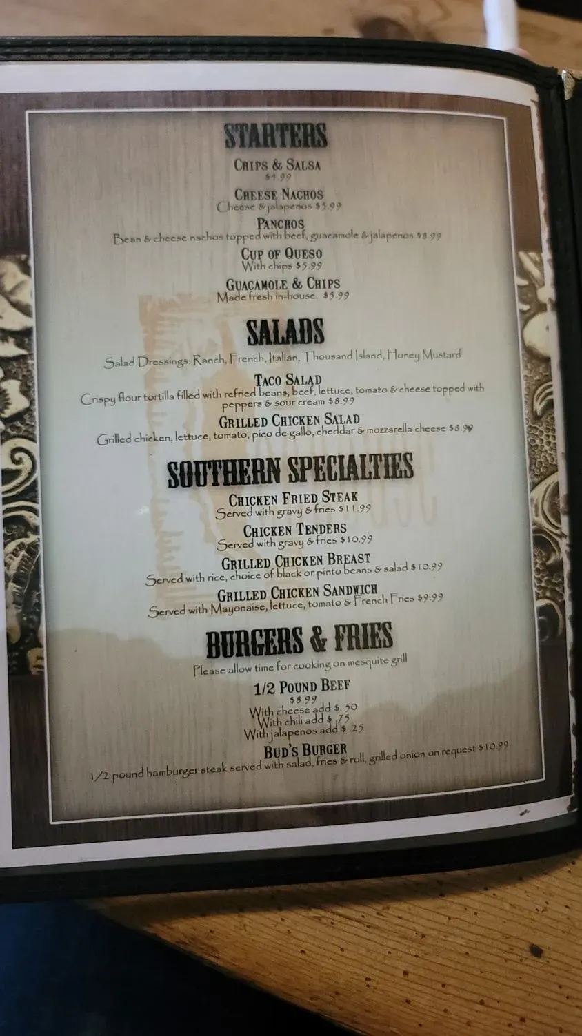 Icehouse Restaurant Menu - Updated November 2025