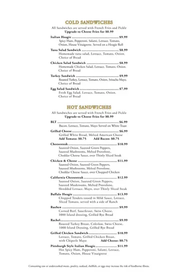 Old City Tavern Menu | Carbondale, PA | Checkle