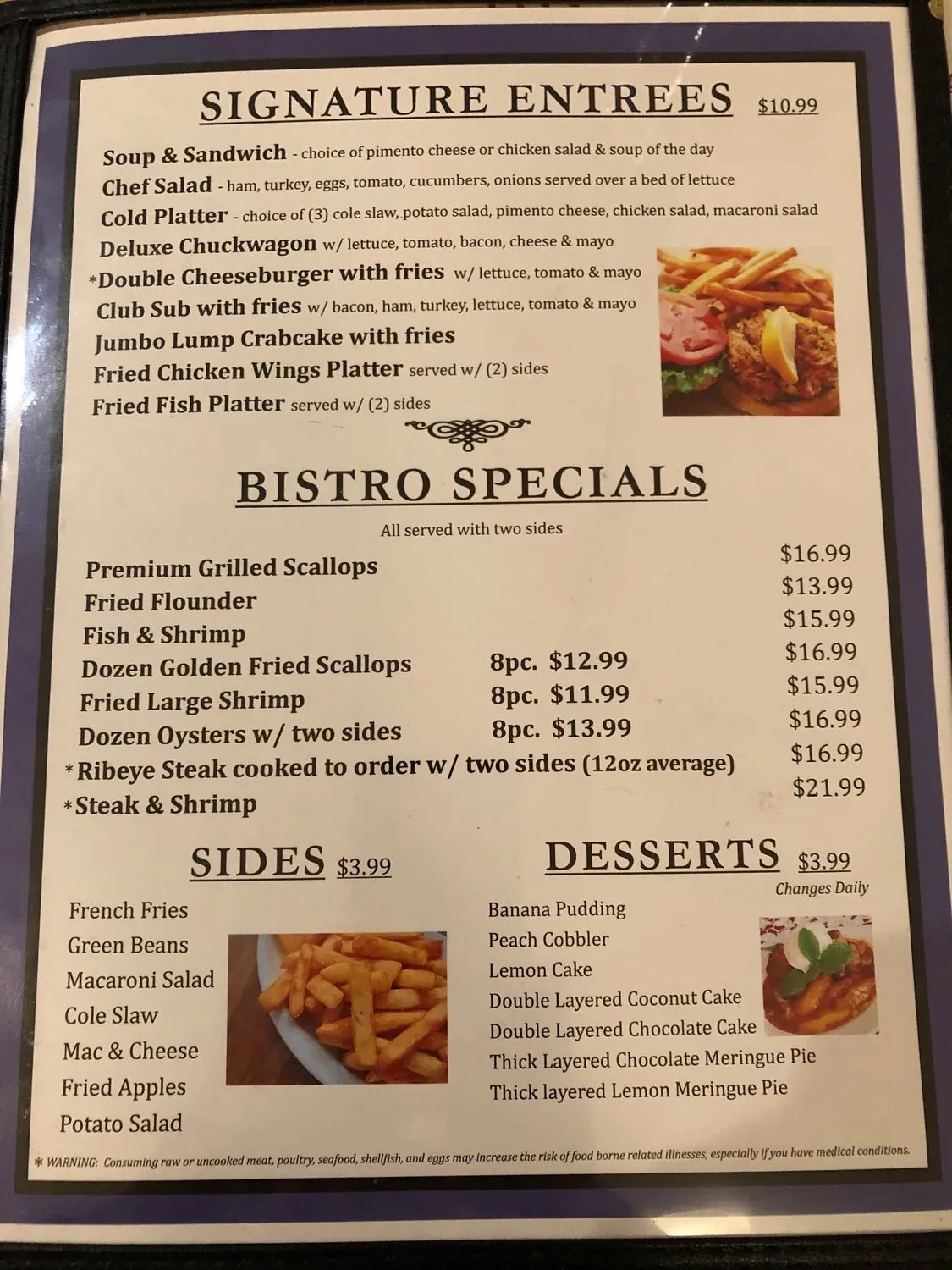 Wydia's Seafood and Steakhouse Menu - Updated November 2025