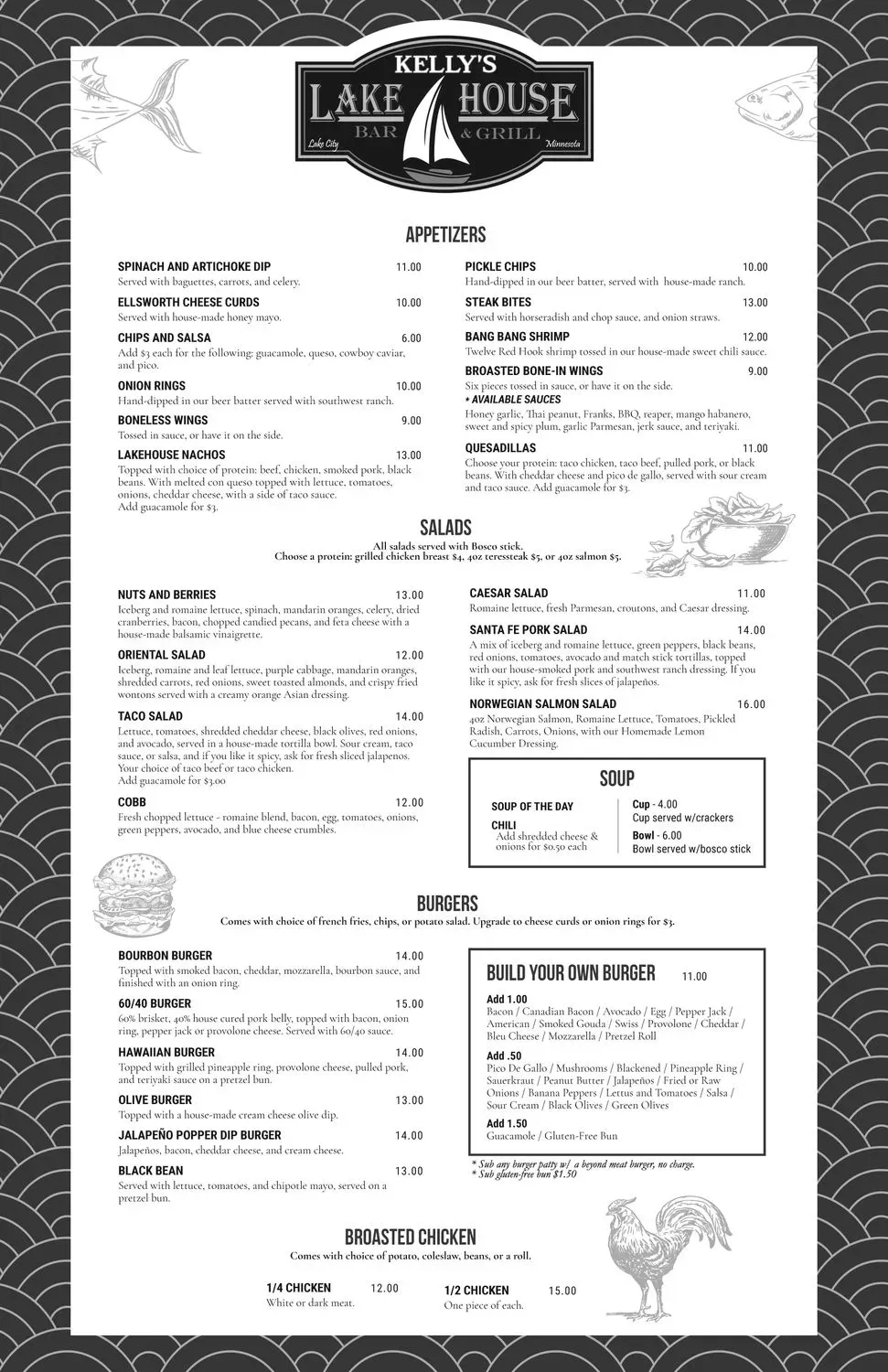 Kelly’s Lake House Bar & Grill Menu - Updated November 2025