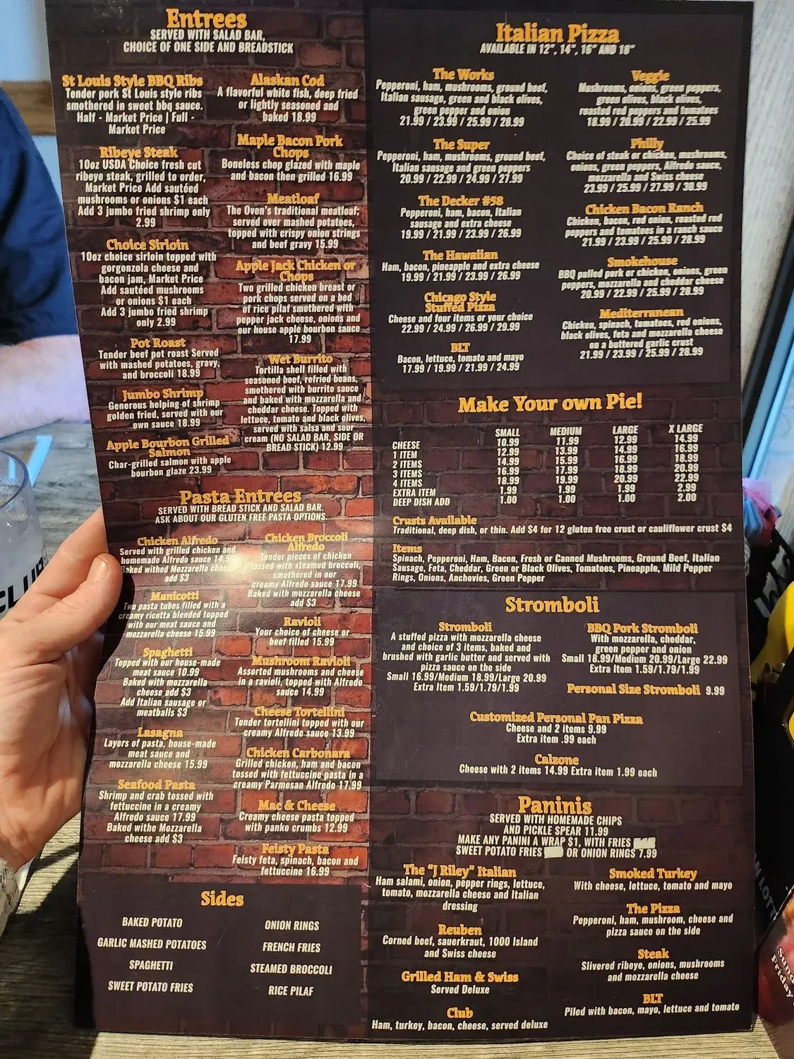 The Oven Restaurant & Lounge Menu - Updated November 2025