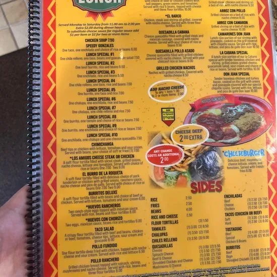 La Cabana De Don Juan Menu | Lexington, GA | Checkle
