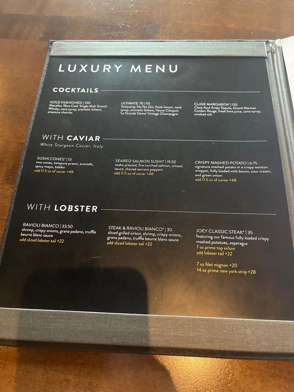 JOEY Woodland Hills Menu | Woodland Hills, CA | Checkle