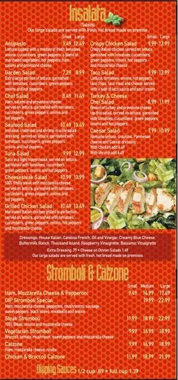The Original Italian Pizza & Restaurant Menu | Shamokin, PA | Checkle