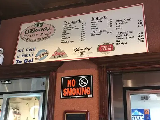 The Original Italian Pizza & Restaurant Menu | Shamokin, PA | Checkle