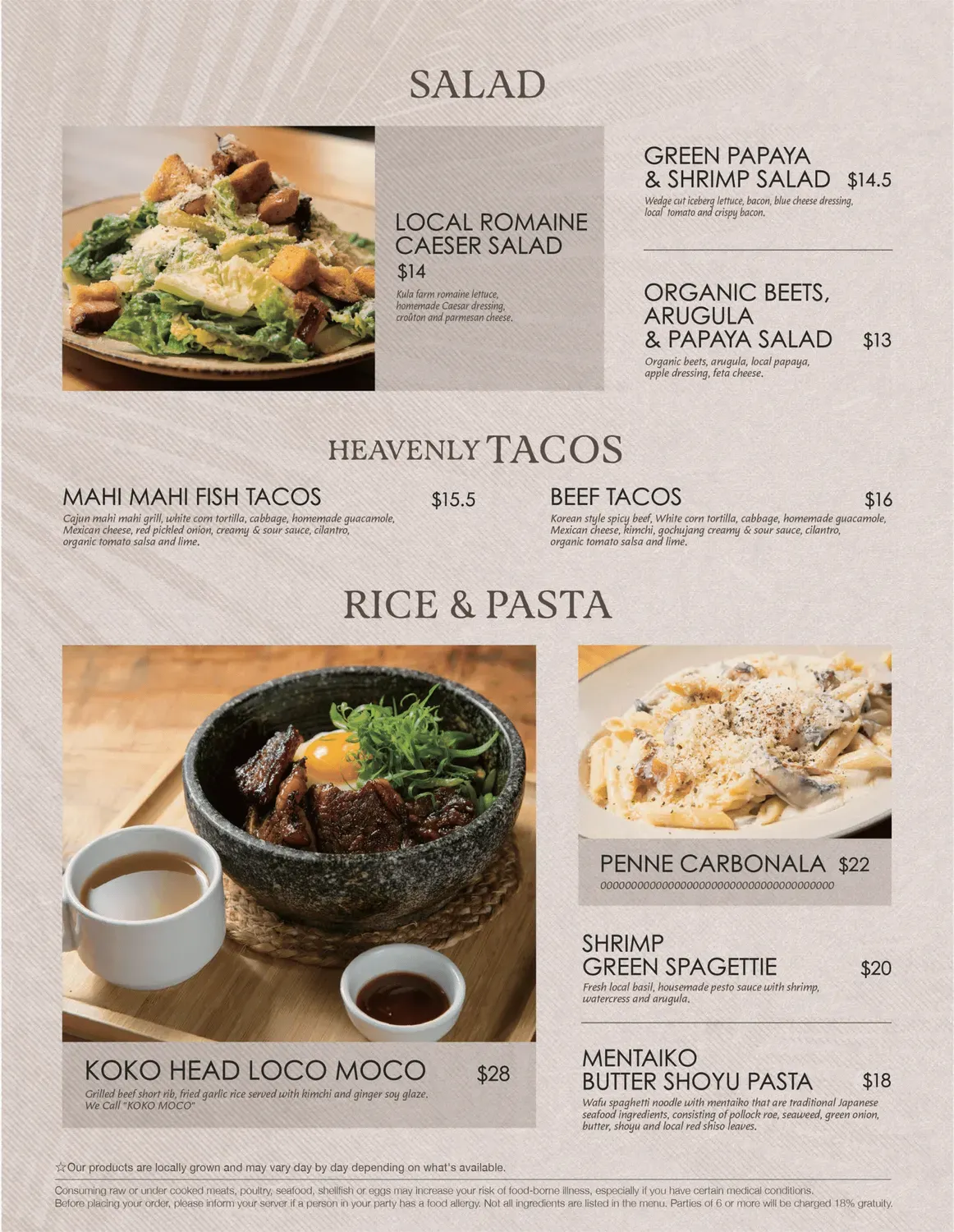 Heavenly Island Lifestyle Hawaii Kai Menu - Updated November 2025