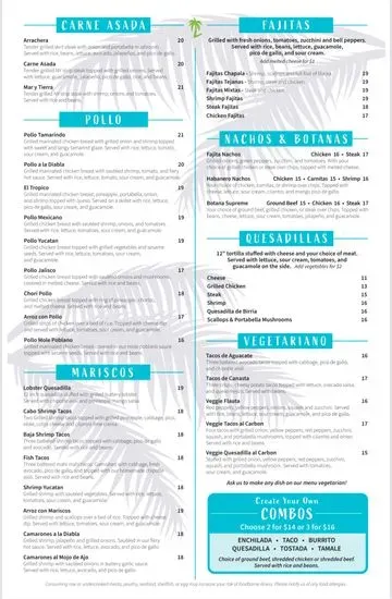 Sayulita Cocina Mexicana Menu | Milford Charter Twp, MI | Checkle