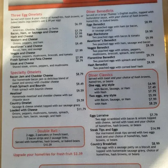 The Union Diner Menu | Laconia, NH | Checkle
