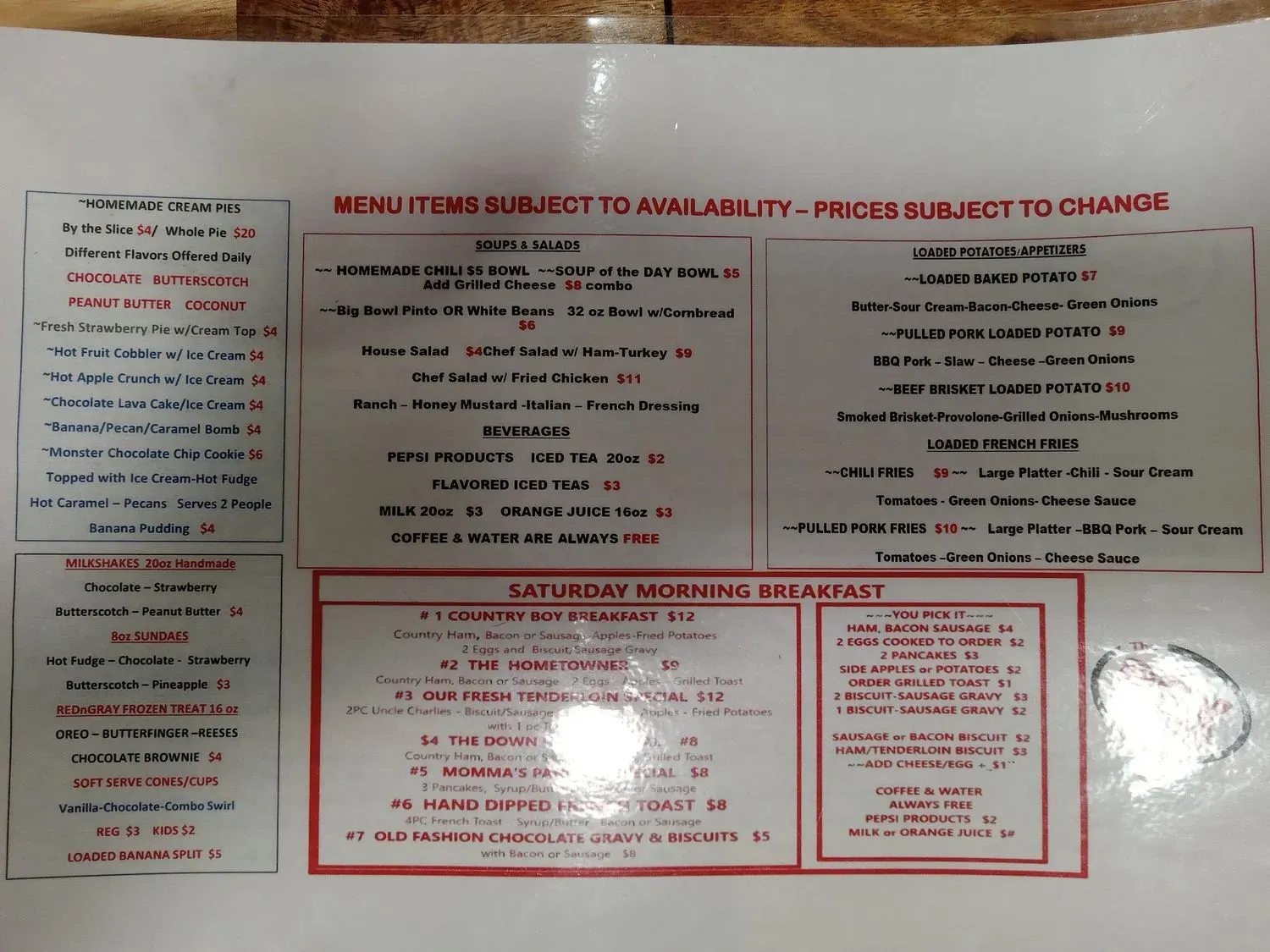 The Rex Family Restaurant Menu - Updated November 2025