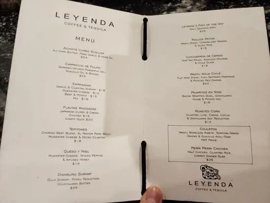Leyenda Coffee & Tequila Menu | Midland, TX | Checkle