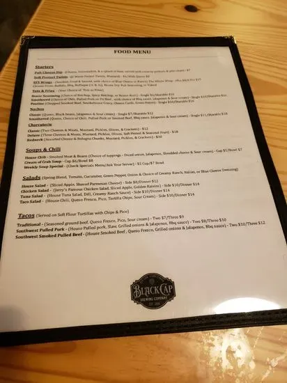 Black Cap Brewing Company Menu | Red Lion, PA | Checkle