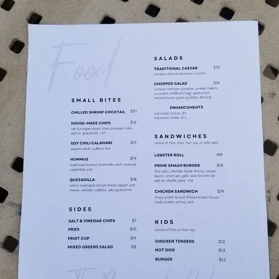 The Restaurant at Newport Harbor Island Resort Menu | Newport, RI | Checkle