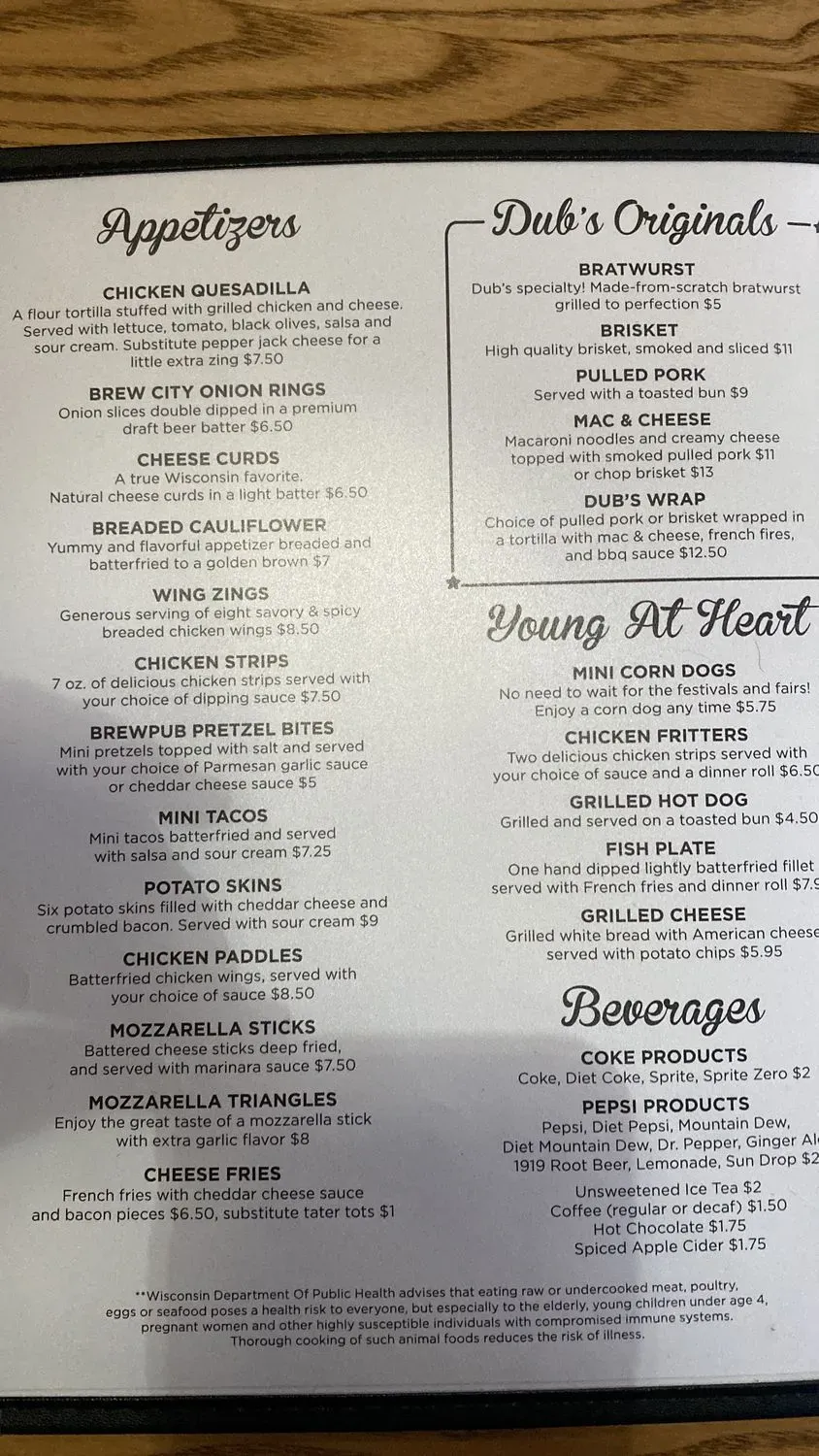 Dub's Pub And Catering Menu - Updated October 2025