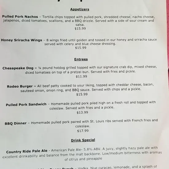 The Jetty Menu | Grasonville, MD | Checkle