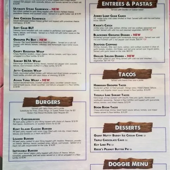 The Jetty Menu | Grasonville, MD | Checkle