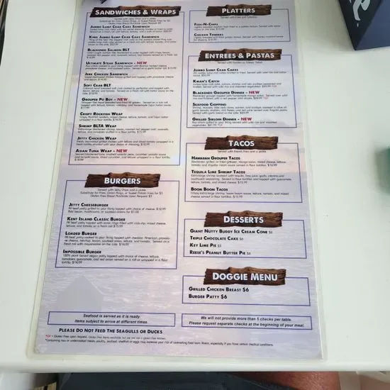 The Jetty Menu | Grasonville, MD | Checkle
