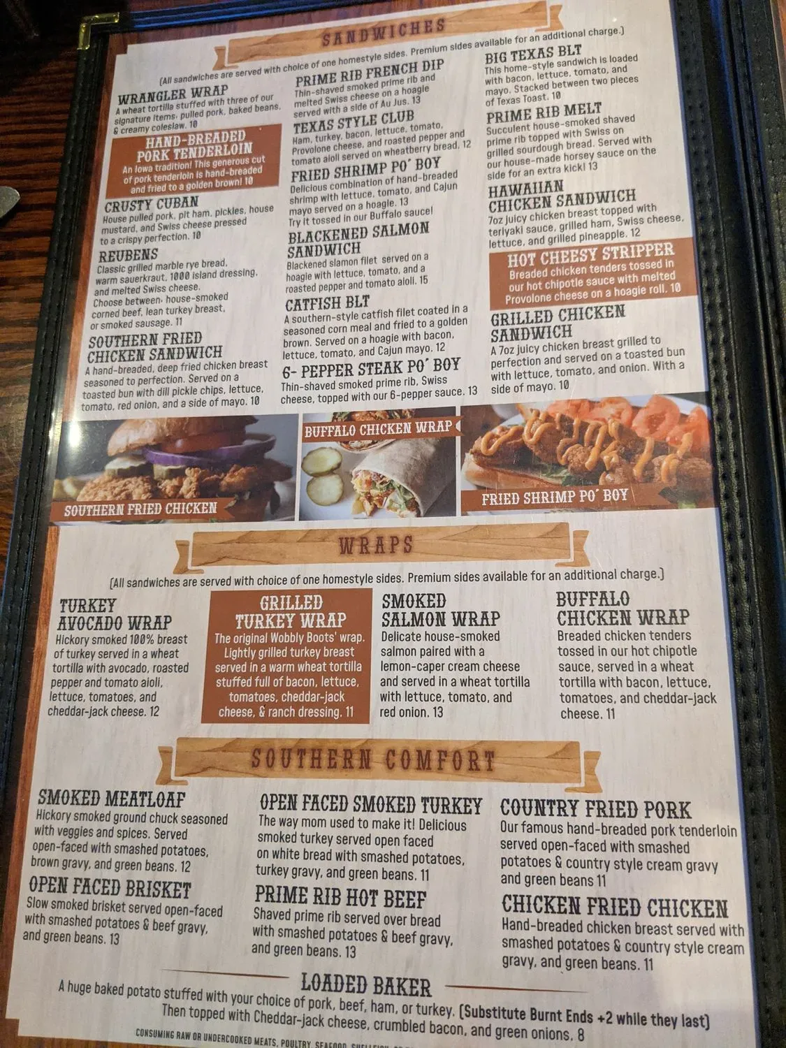 Wobbly Boots Roadhouse Menu - Updated November 2025