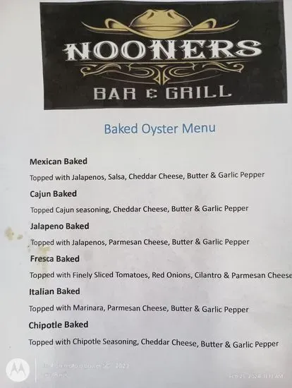 Nooner's Bar and Grille Menu | Saluda, VA | Checkle