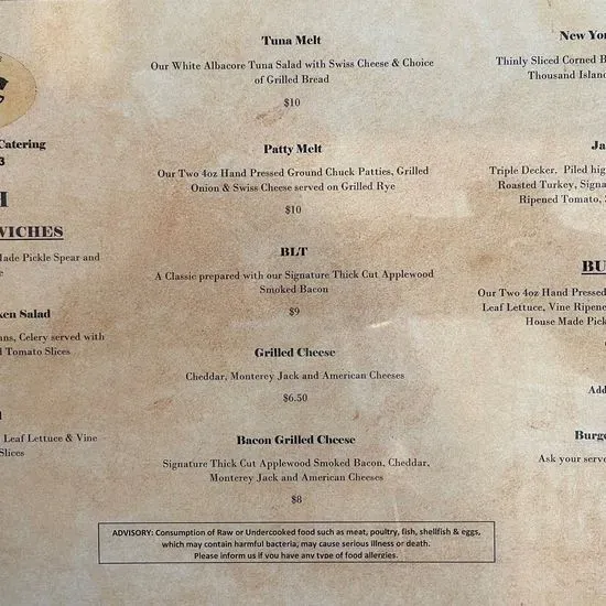 The Carriage House Menu | Jasper, GA | Checkle