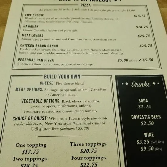 The Butternut Cafe Menu | Butternut, WI | Checkle