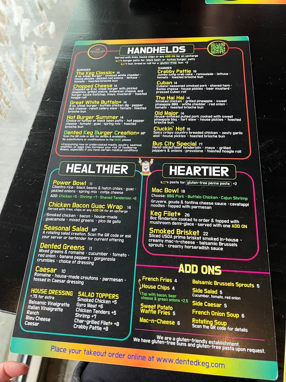 Dented Keg Brewing Company Menu - Updated November 2025
