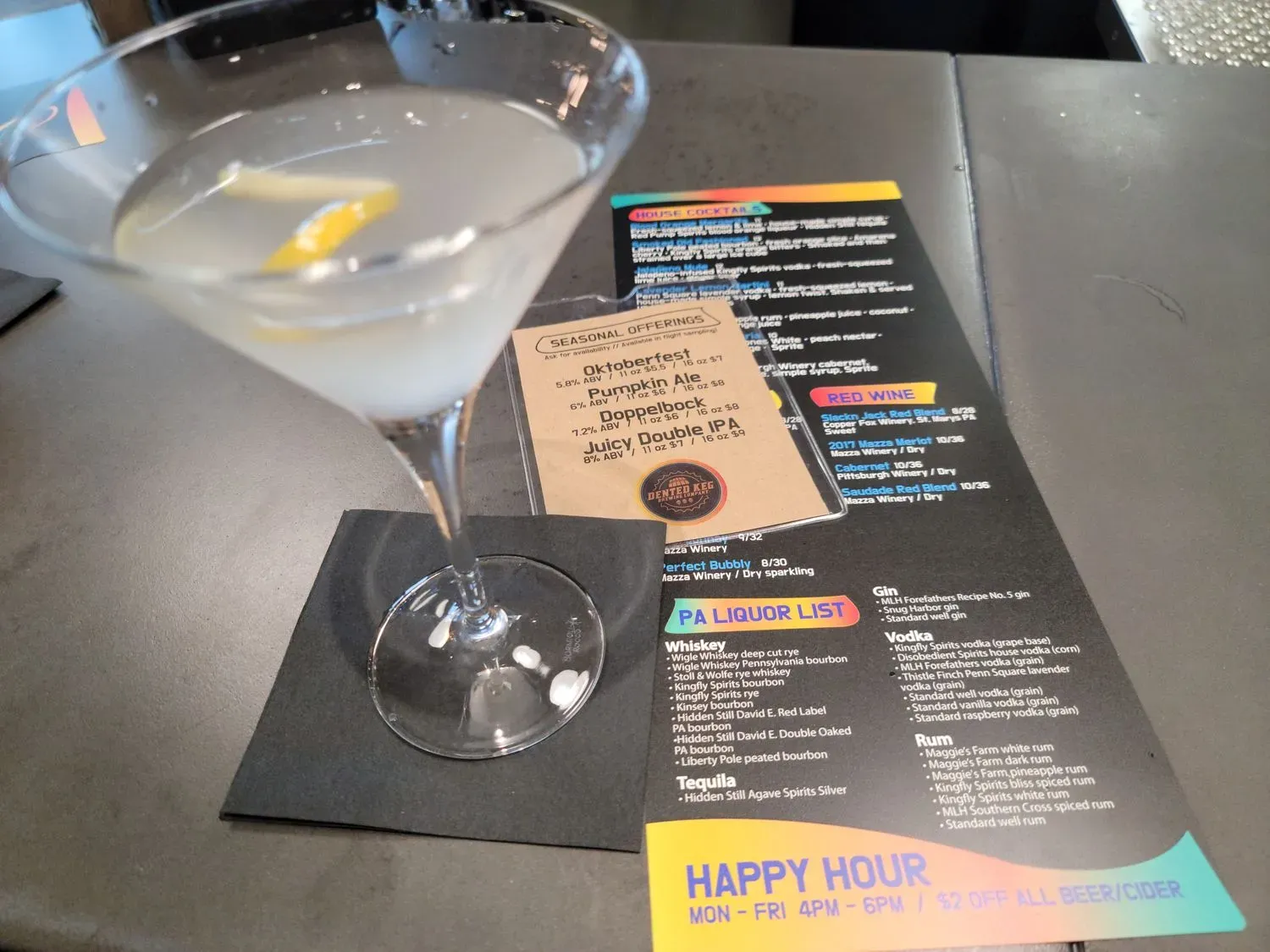 Dented Keg Brewing Company Menu - Updated November 2025