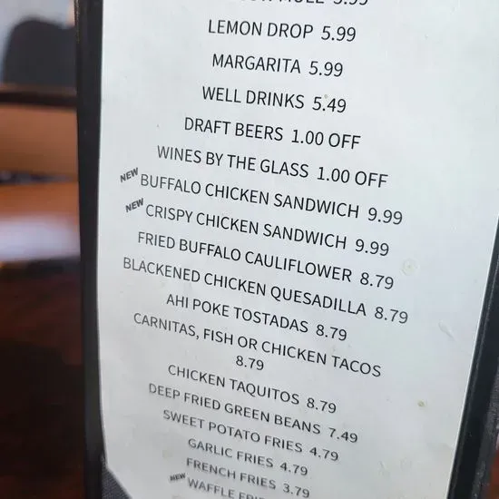 The Pour House Menu | Chico, CA | Checkle