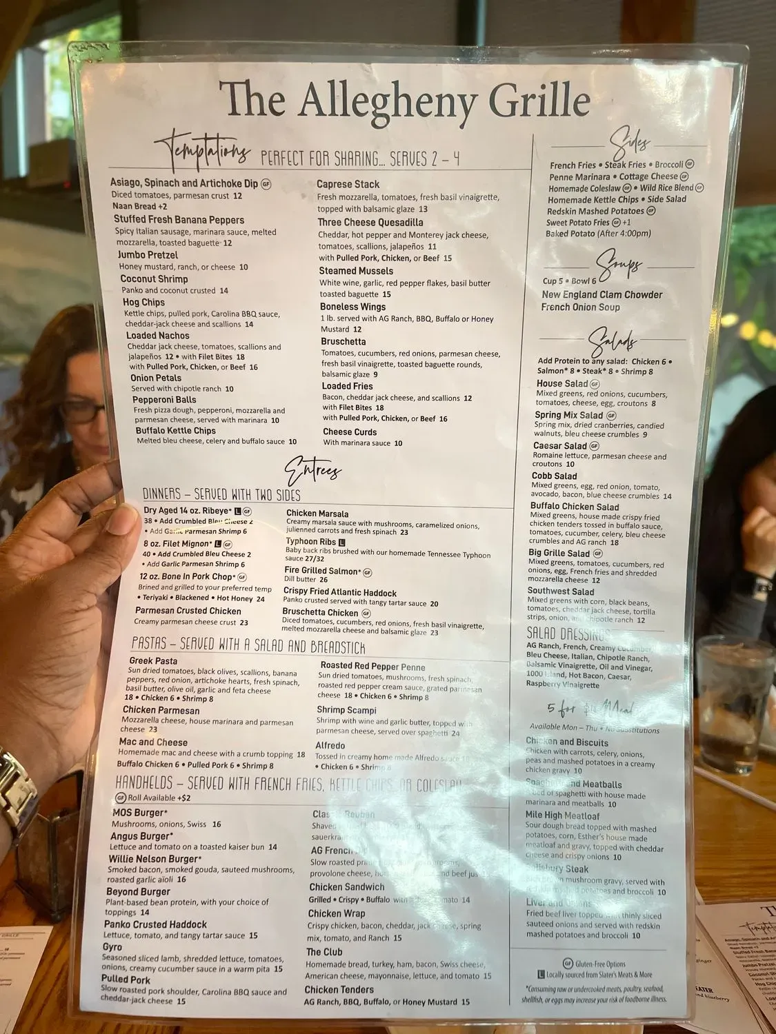 Allegheny Grille Menu - Updated November 2025