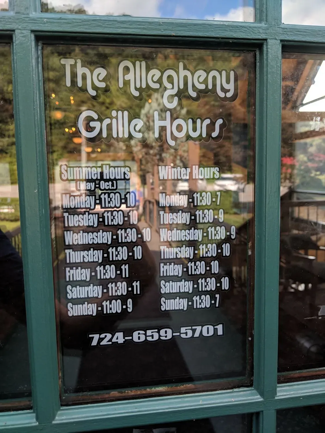 Allegheny Grille Menu - Updated November 2025