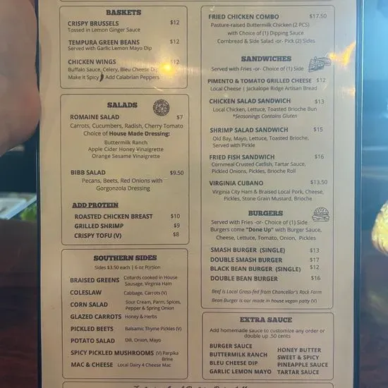 The Black Twig Diner & Bar Menu | Sperryville, VA | Checkle
