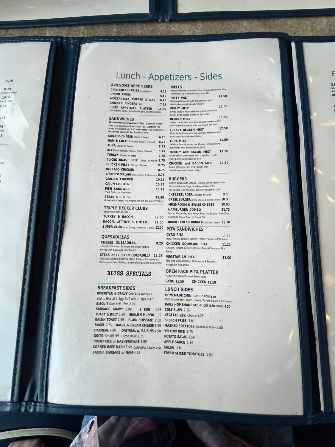Bliss Cook House Menu | Palm Harbor, FL | Checkle