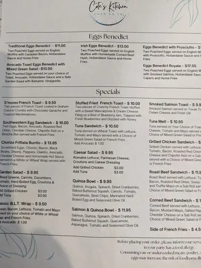 Cote's Kitchen Menu | Upton, MA | Checkle
