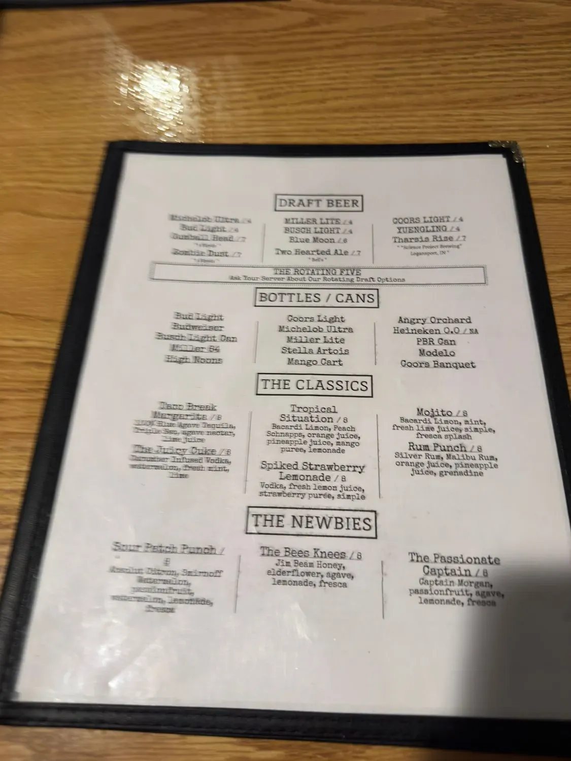 The Dam Landing Menu - Updated November 2025