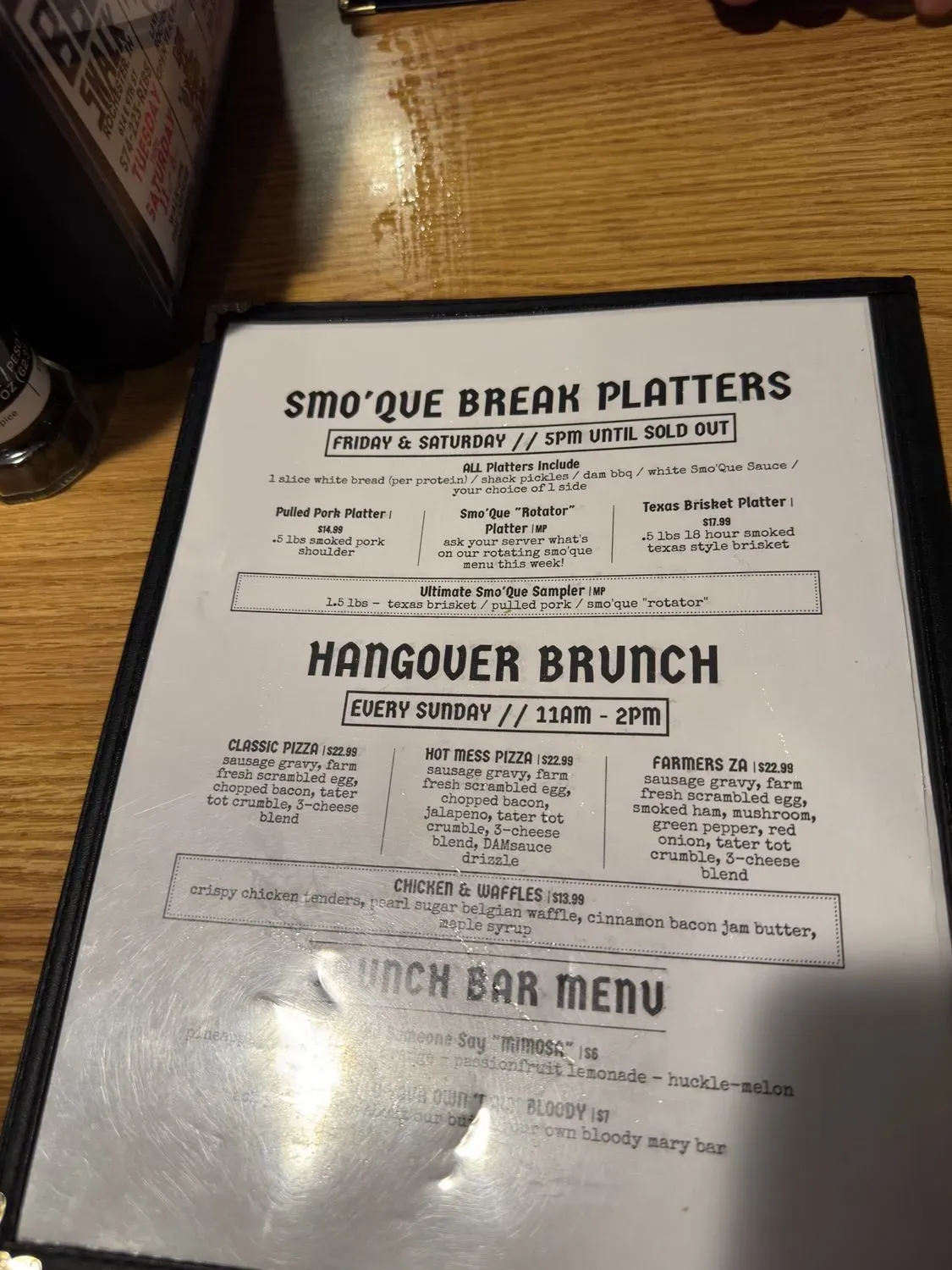 The Dam Landing Menu - Updated November 2025