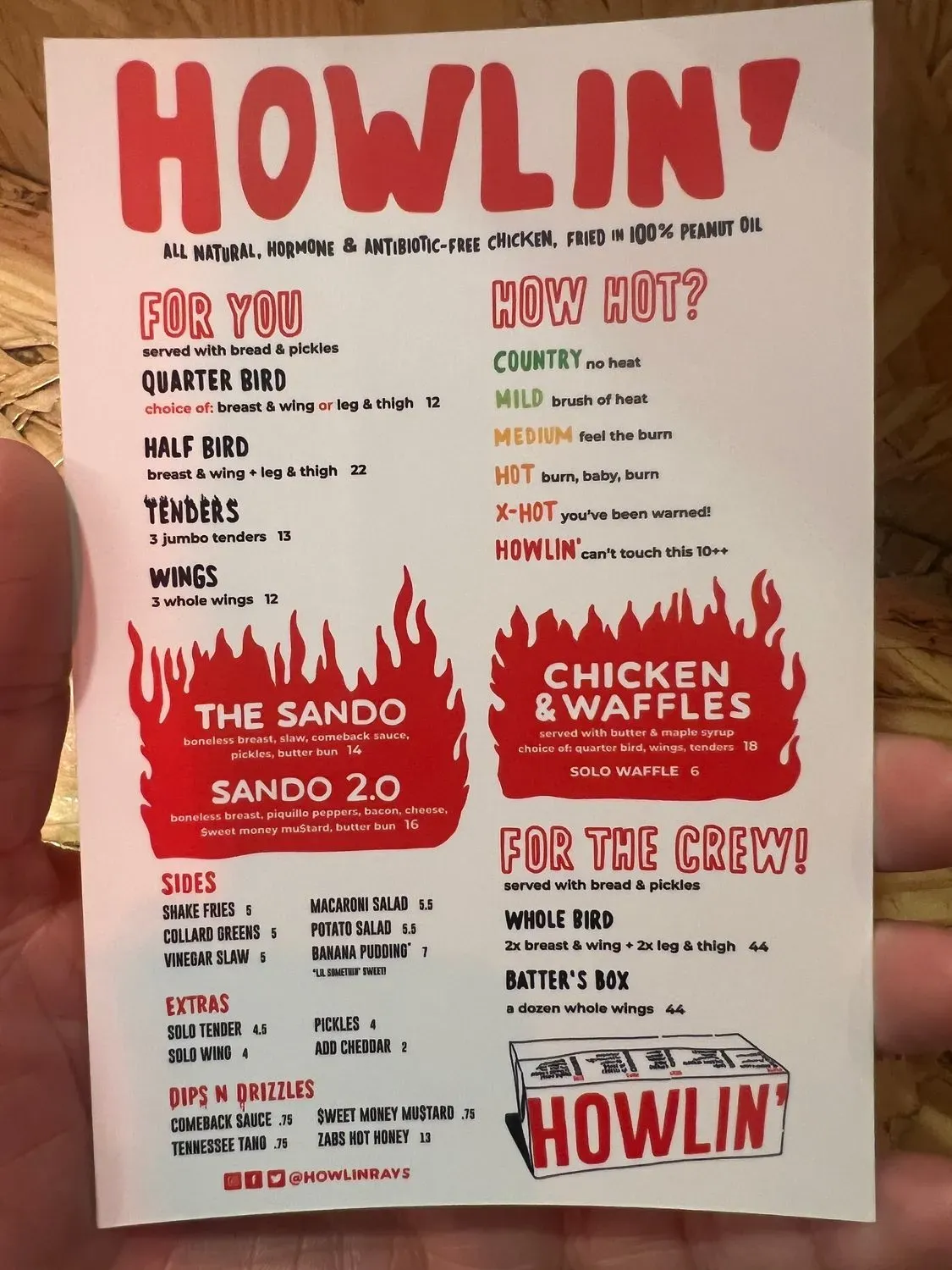 Howlin' Ray's Hot Chicken - Chinatown Menu - Updated October 2025