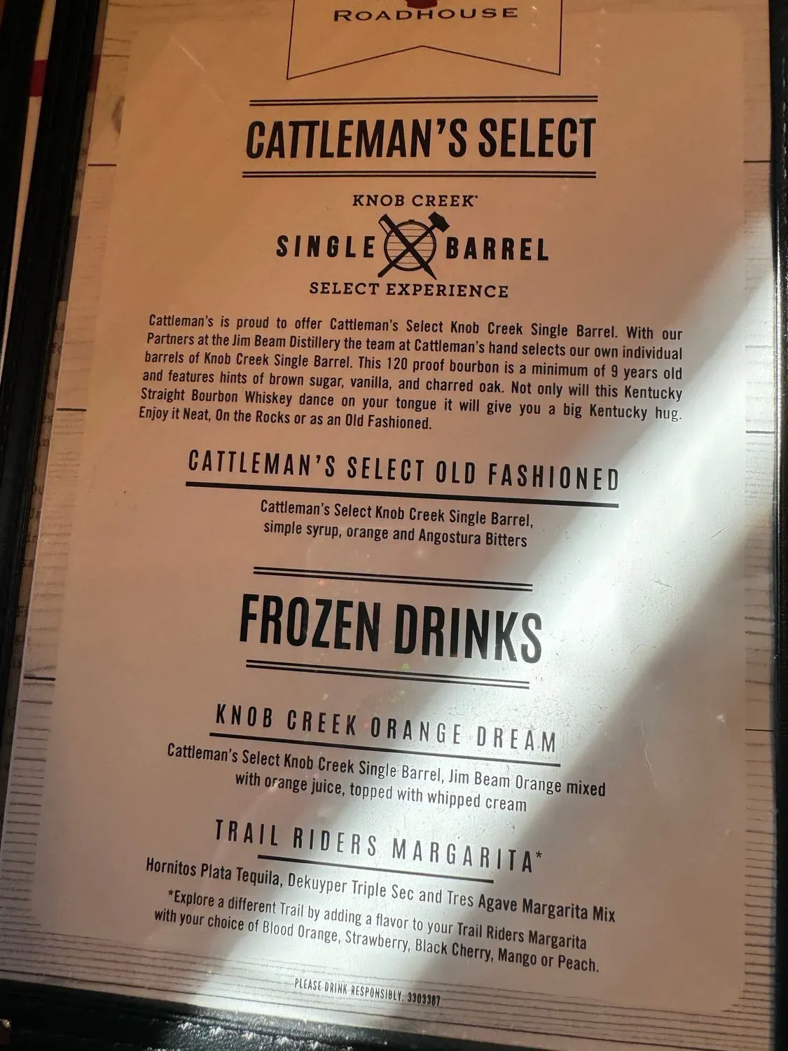 Cattleman’s Roadhouse Menu - Updated November 2025