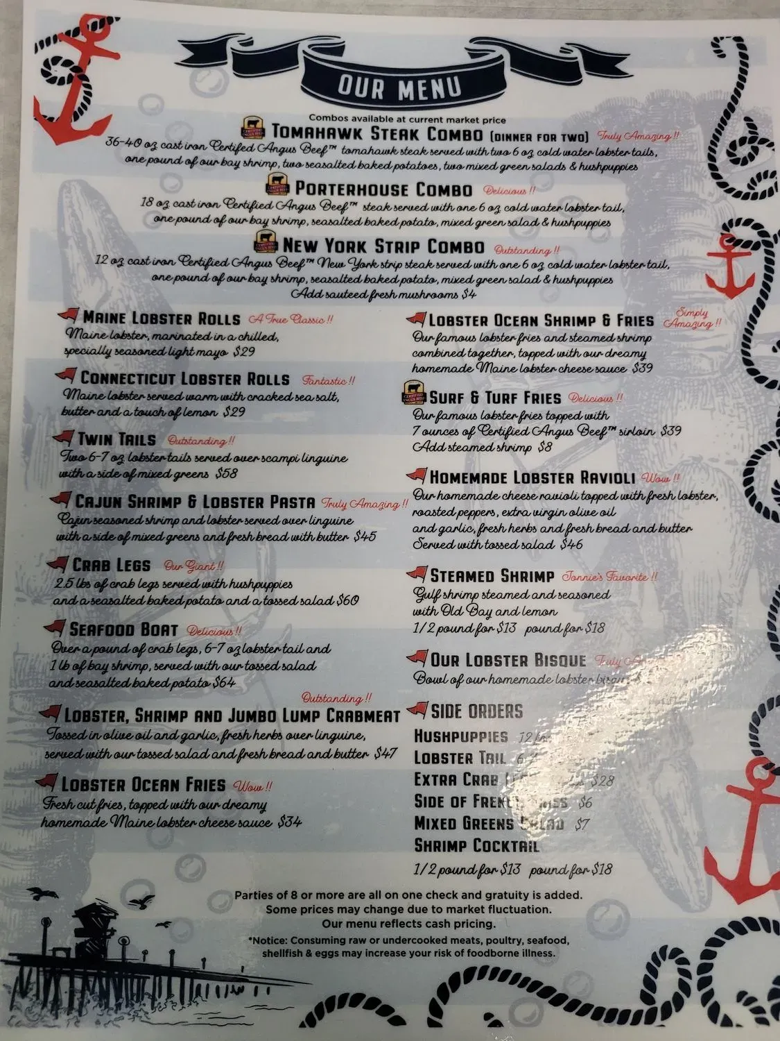 Lobster Shack At Bostons Harbor & Cape Menu | Jeannette, PA | Checkle