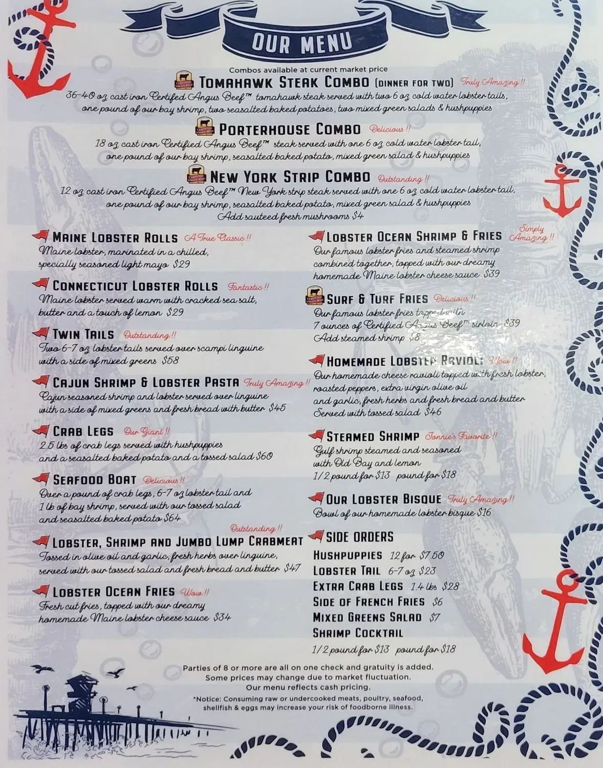 Lobster Shack At Bostons Harbor & Cape Menu | Jeannette, PA | Checkle