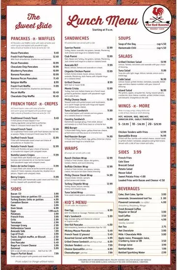 The Red Rooster LaBelle Menu | LaBelle, FL | Checkle