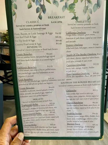 The Secret Garden Menu | Modesto, CA | Checkle