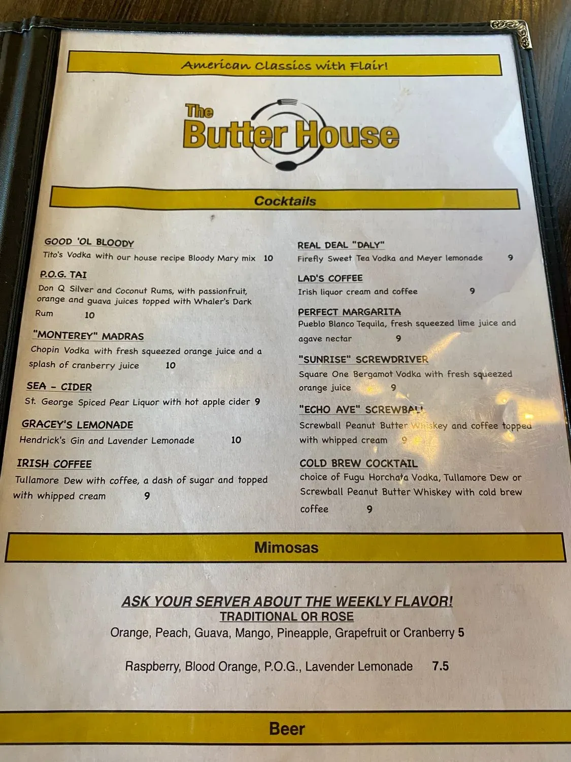 The Butter House Menu - Updated November 2025