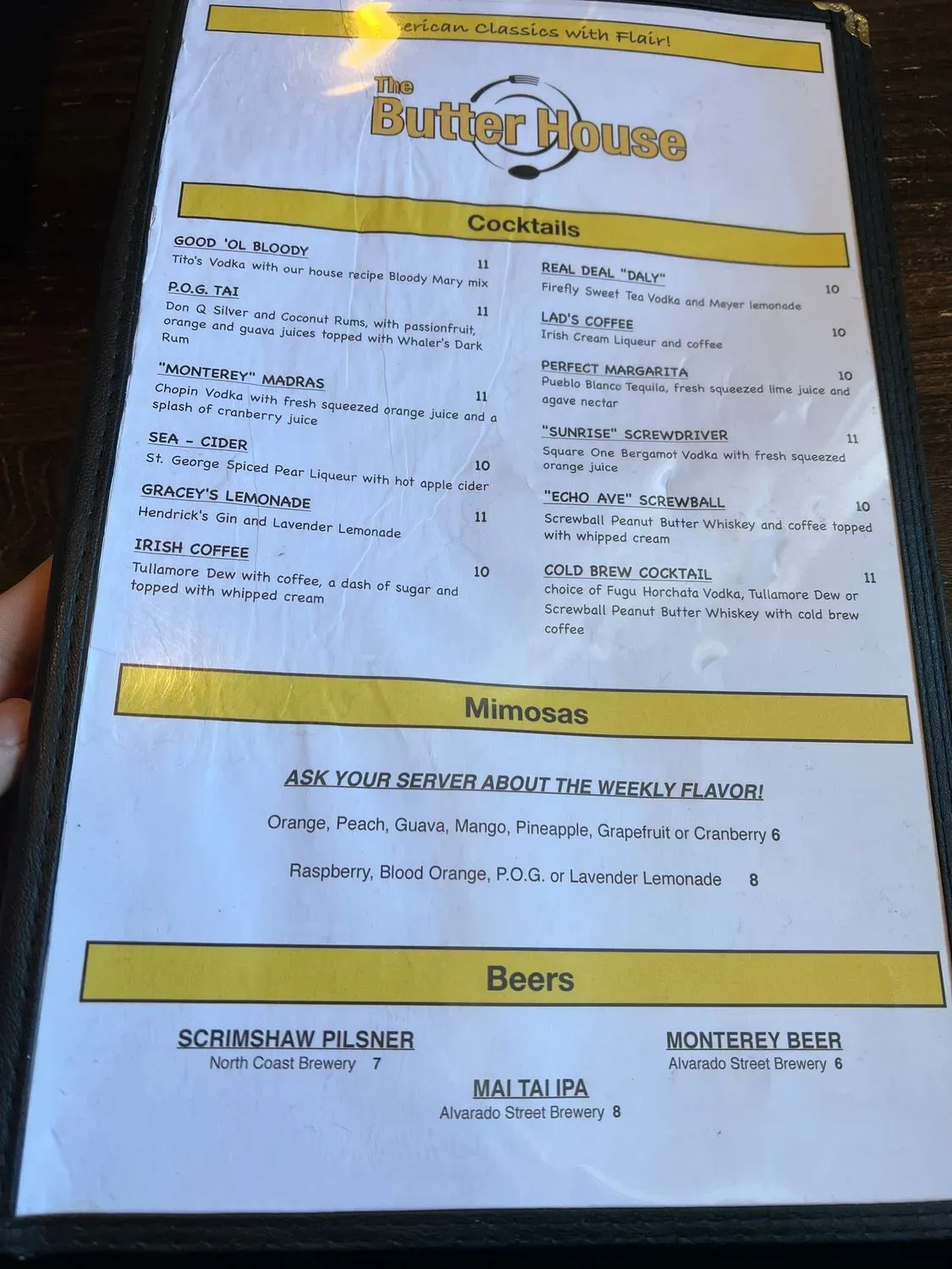 The Butter House Menu - Updated November 2025