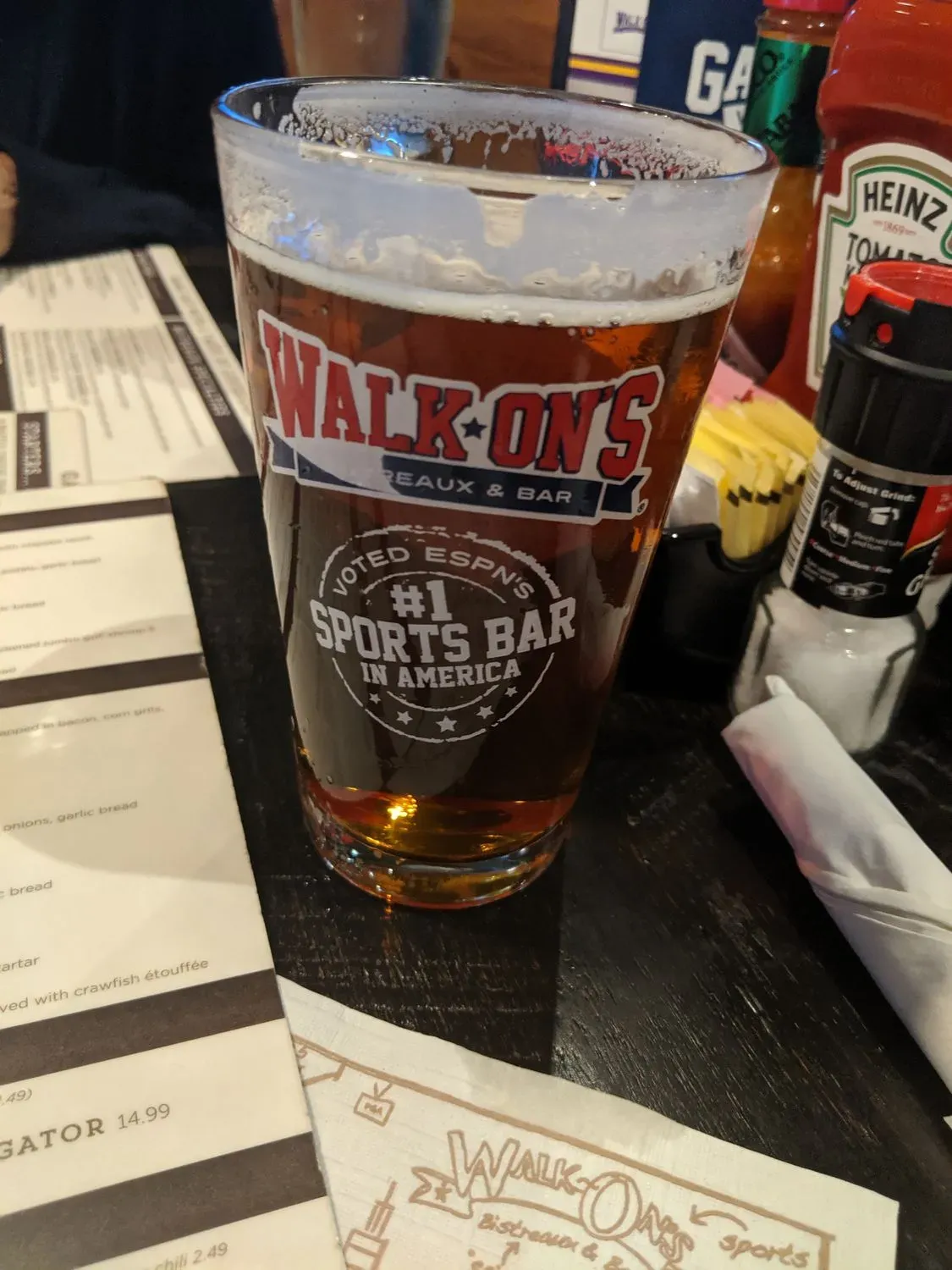 Walk-On's Sports Bistreaux - Brusly Restaurant Menu - Updated November 2025