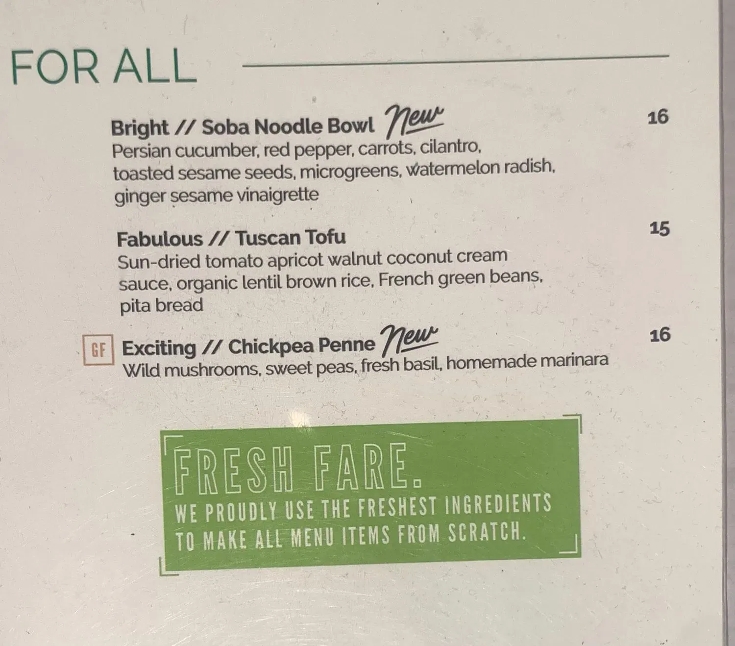 Hungry's Menu - Updated November 2025