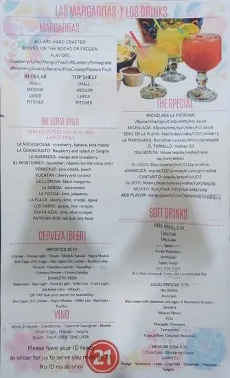 LA PATRONA Cocina Mexicana y Margaritas Menu | Havelock, NC | Checkle
